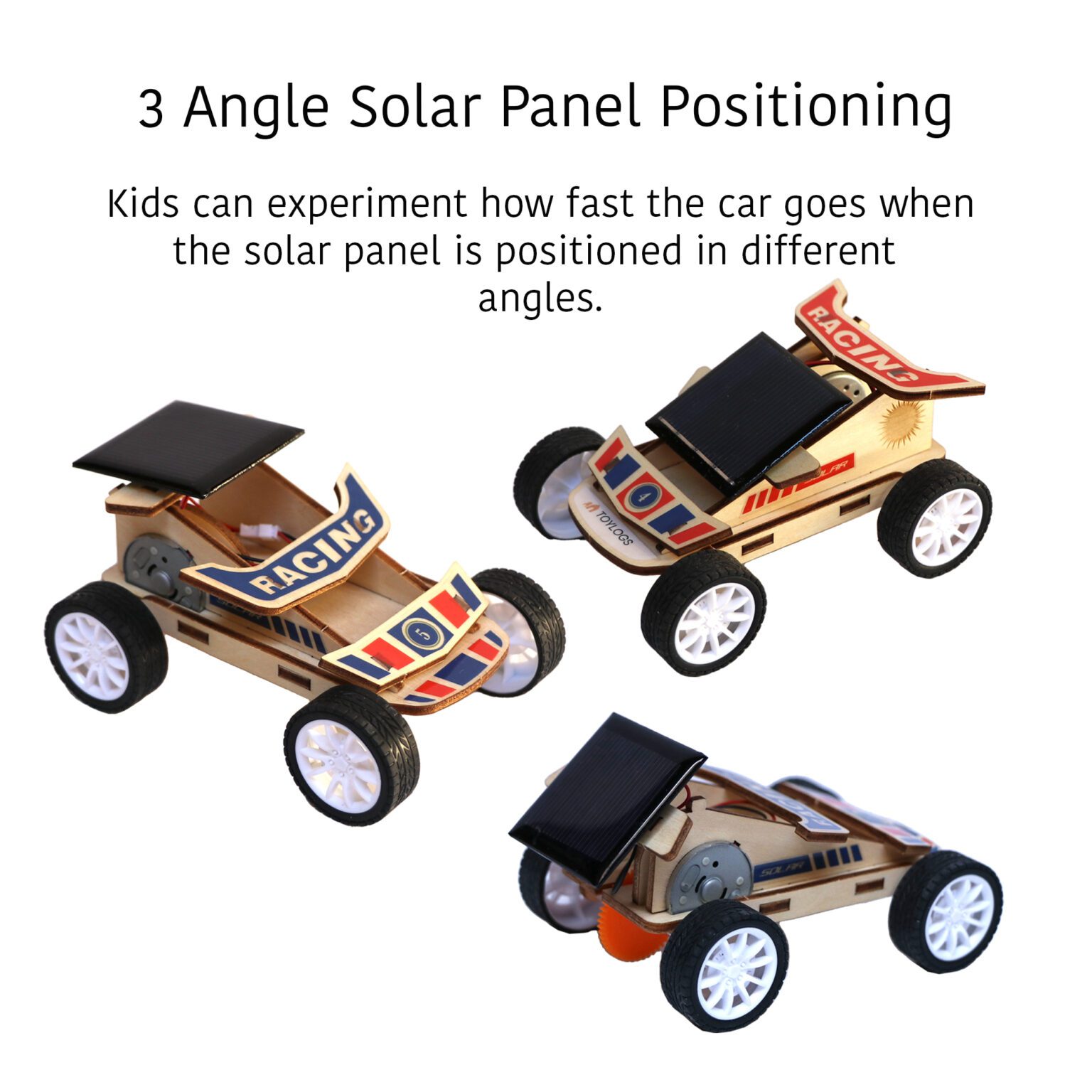Set of 2 Mini Solar Car Kit V1 For Classroom Education DIY - TOYLOGS